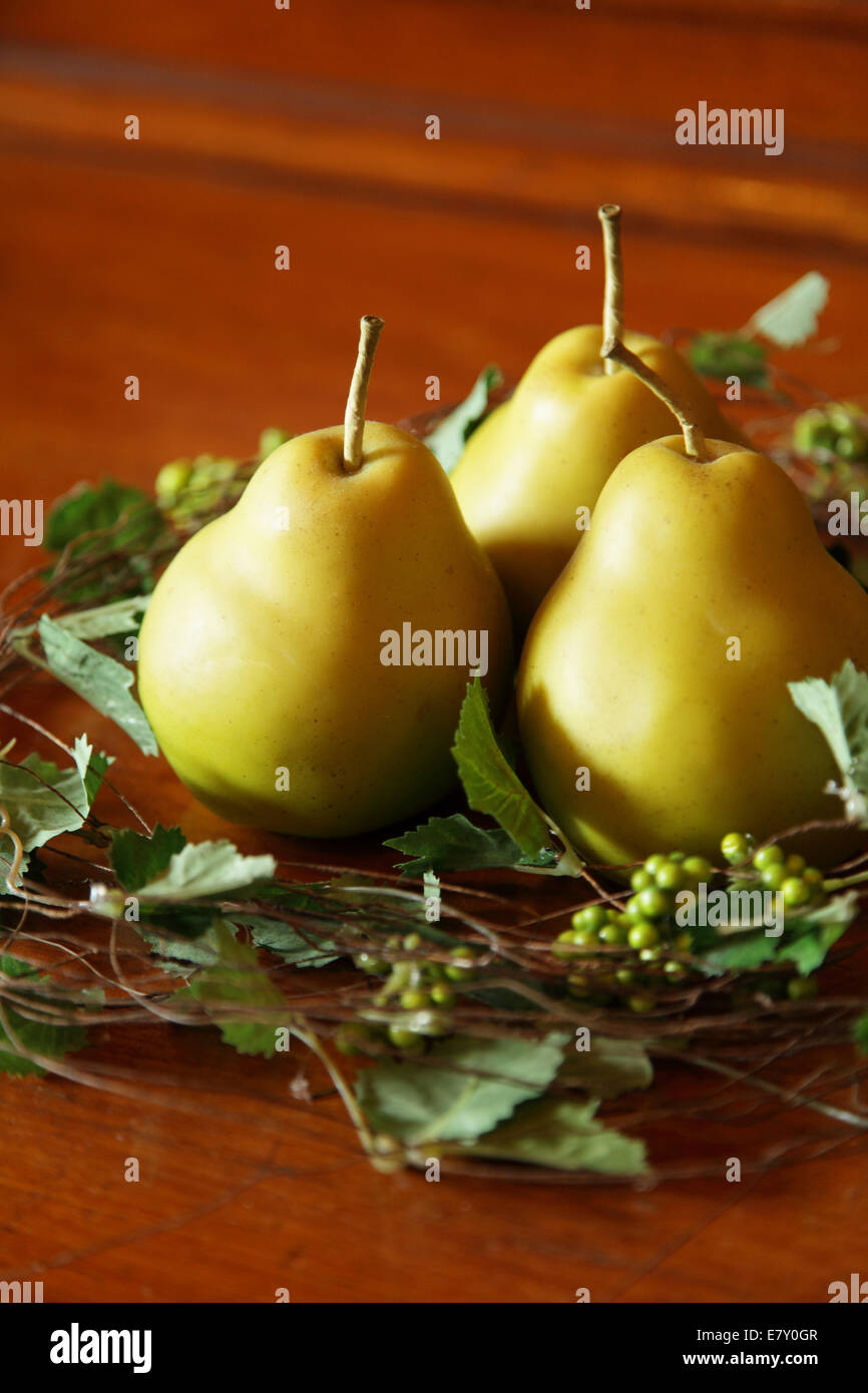 Pears on a table Stock Photo - Alamy