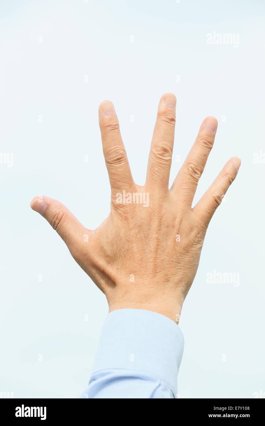 Senior adult man hand Stock Photo - Alamy