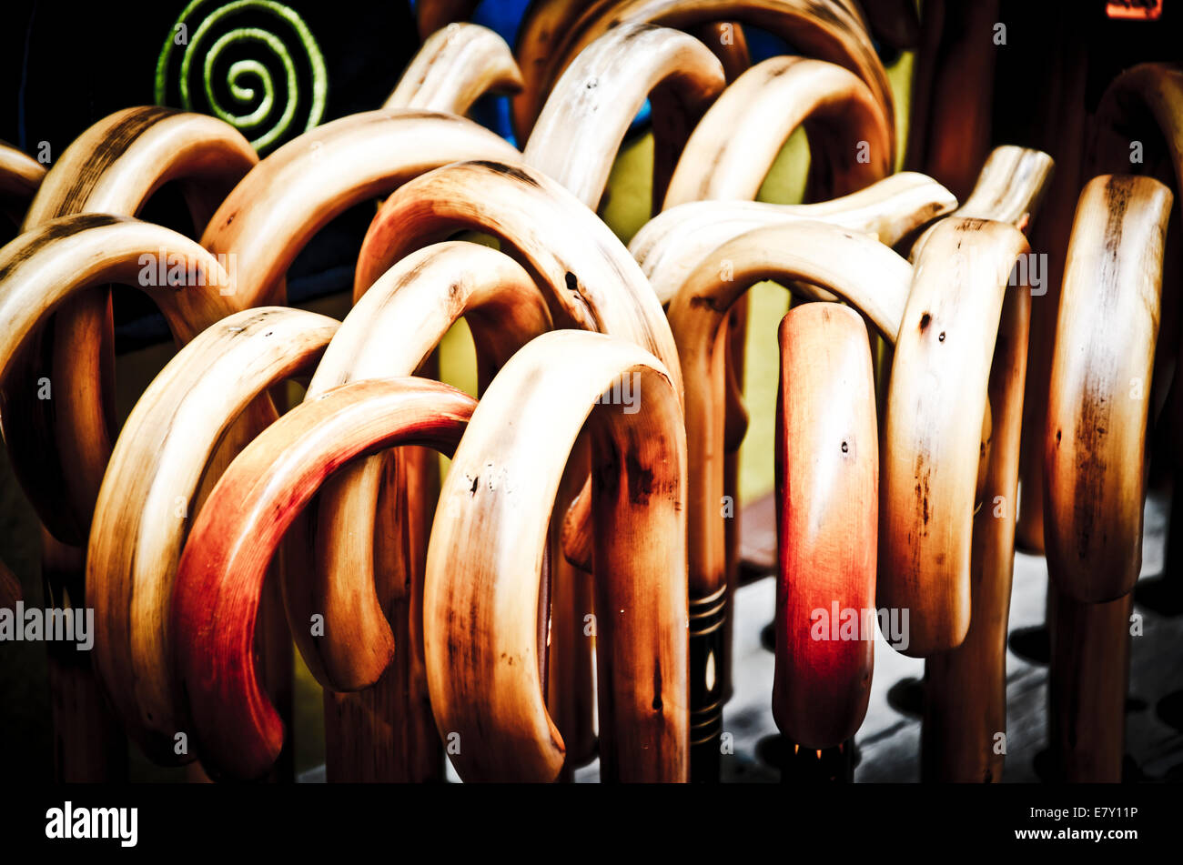 Group of sticks in a market of Galicia (spain Stock Photo - Alamy