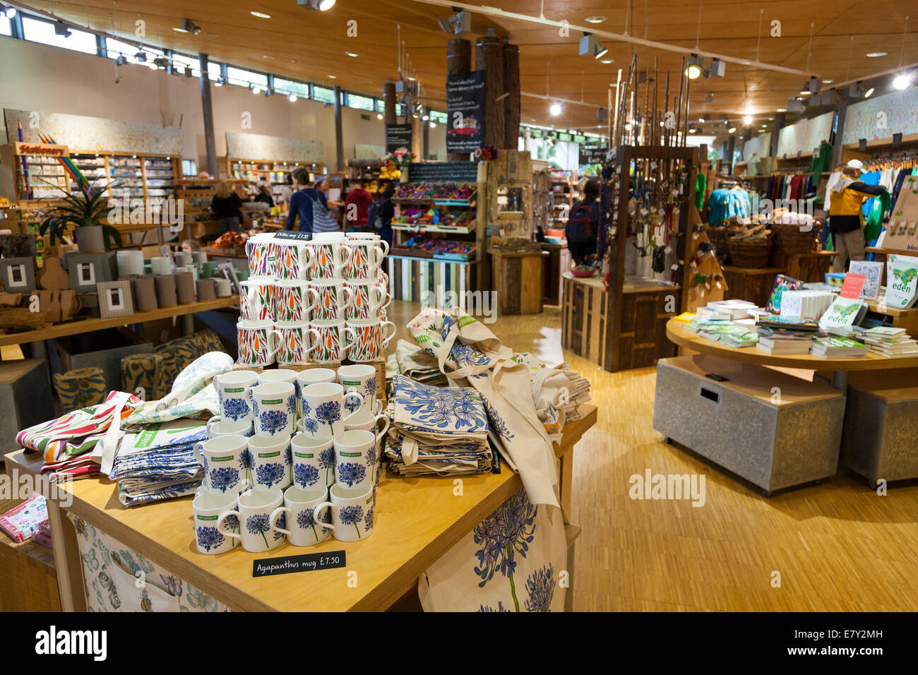 Interior of The Eden Project Shop (ethical gift, plant and souvenir ...