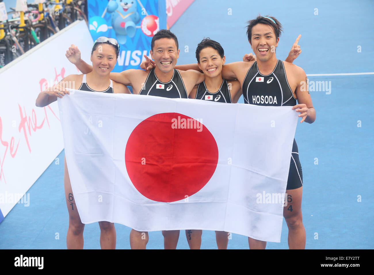 Incheon, South Korea. 26th Sep, 2014. Japan team group (JPN) Triathlon ...