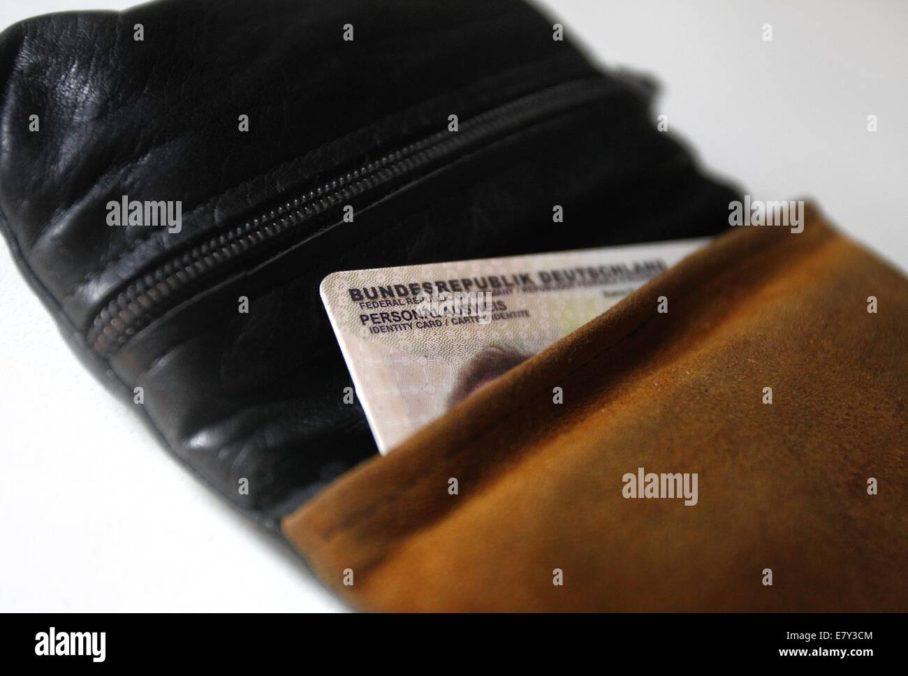 A German ID card sticks out of a wallet in Kaufbeuren, Germany, 26 ...