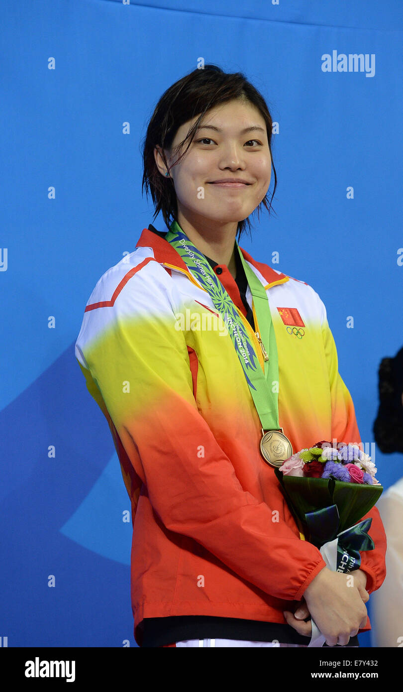 Incheon, South Korea. 26th Sep, 2014. Tang Yi of China poses on the ...