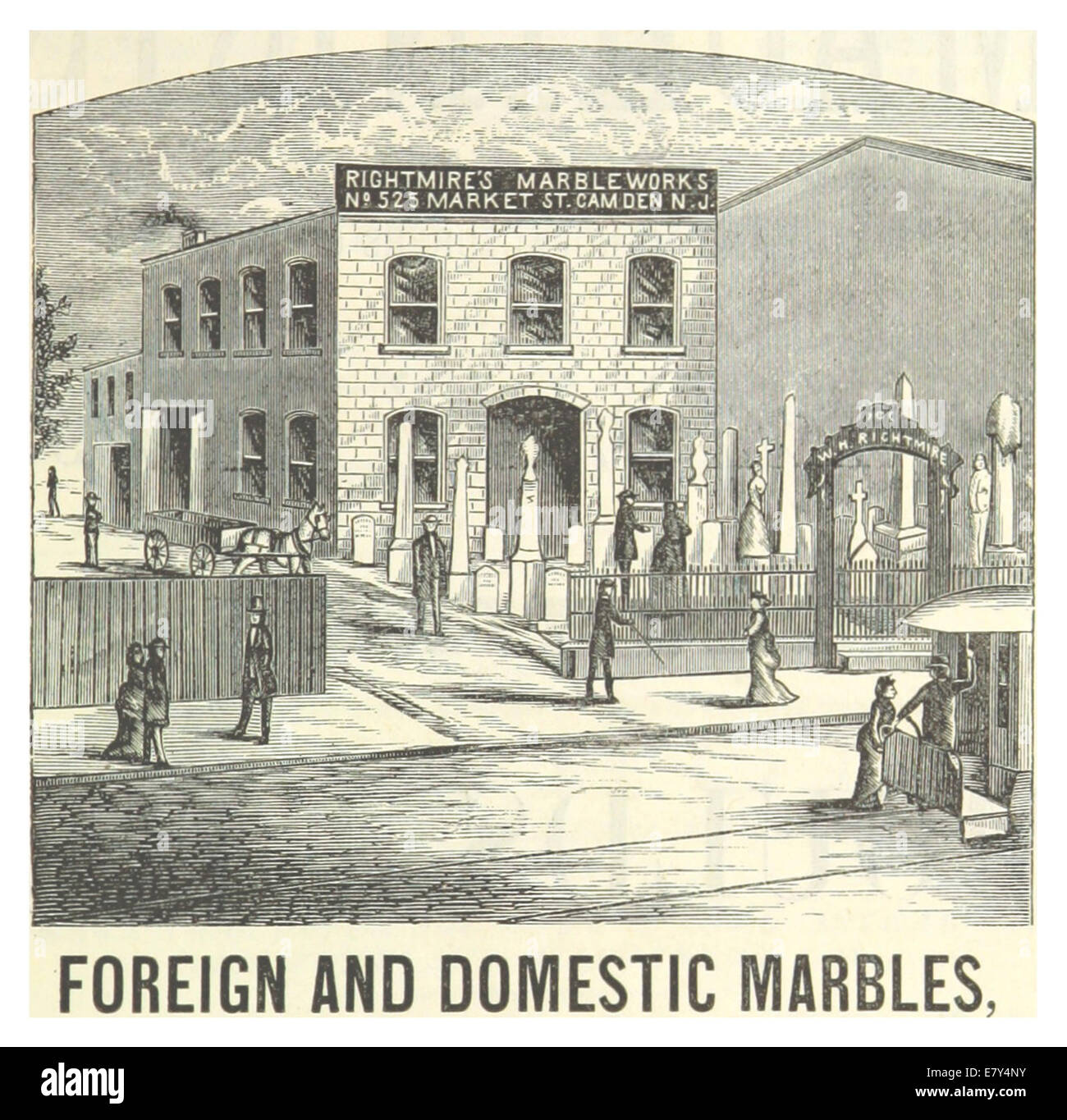 An illustration from a 1876 exhibition depicting Rightmire's ...