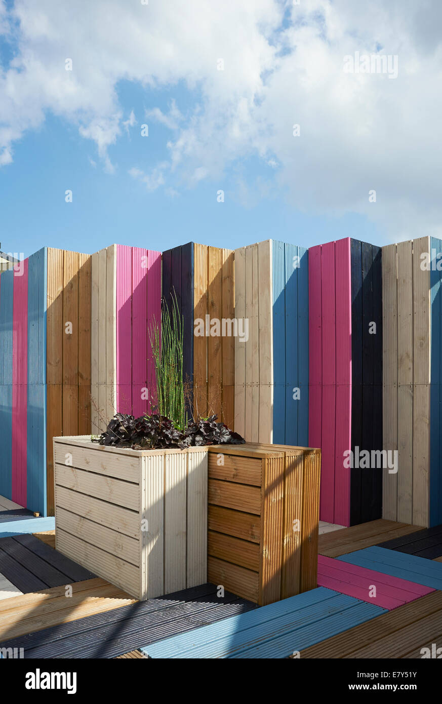 Detail of London College of Fashion Roof Terrace designed by Studio ...