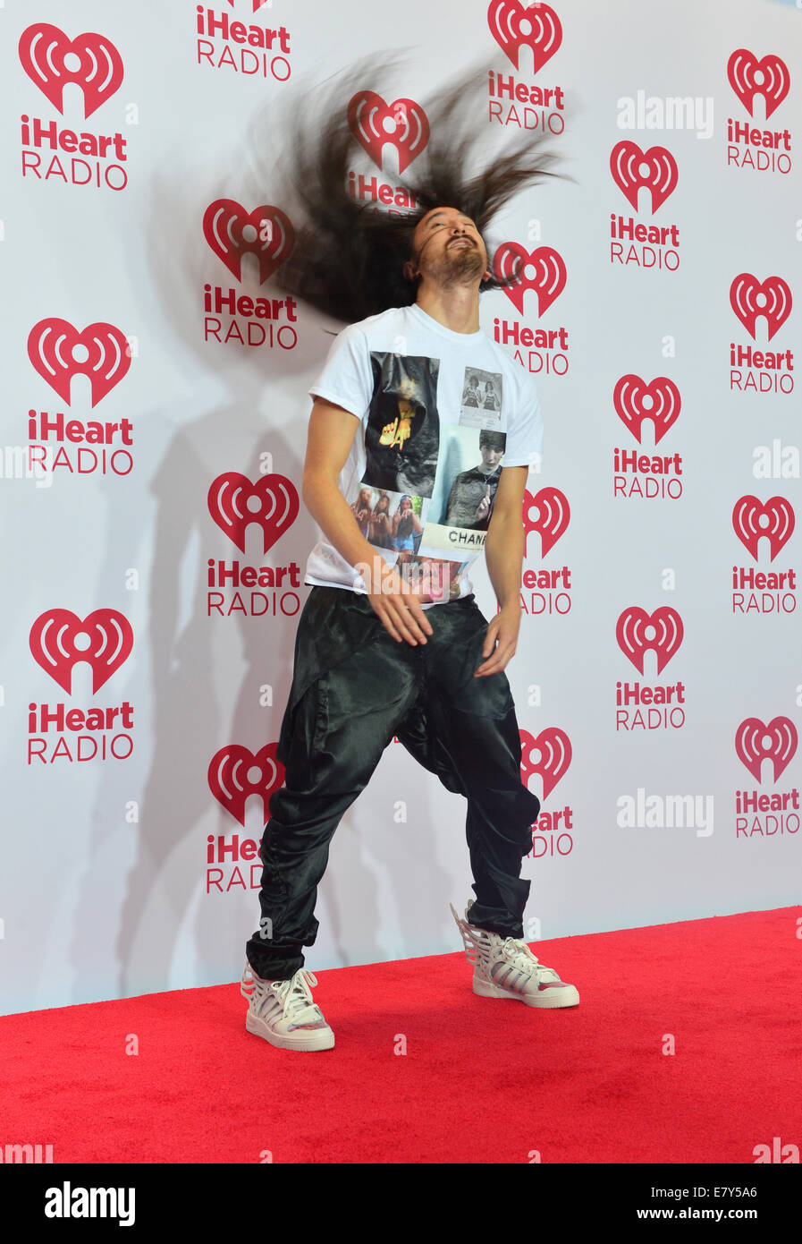 DJ Steve Aoki attends the 2014 iHeartRadio Music Festival in Las Vegas ...