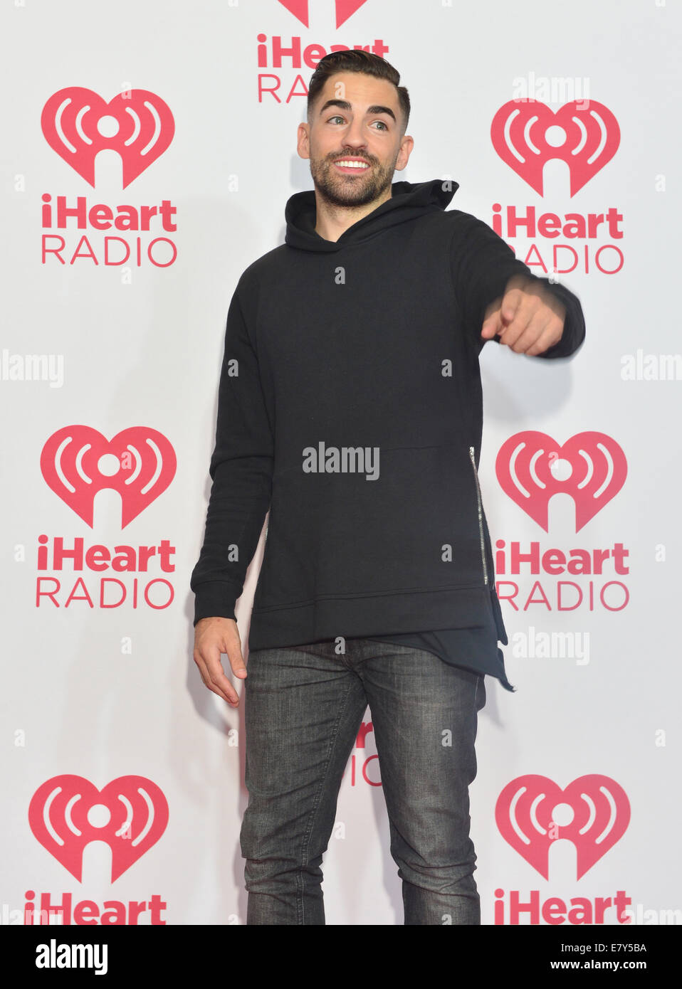 DJ E-V attends the 2014 iHeartRadio Music Festival in Las Vegas Stock ...