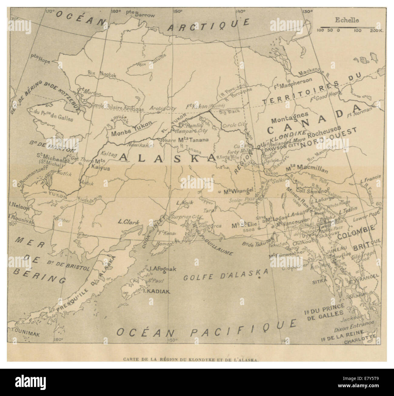 Gold rush map alaska hi-res stock photography and images - Alamy