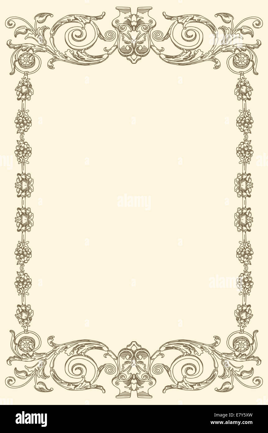 classical vintage old frame design Stock Photo - Alamy