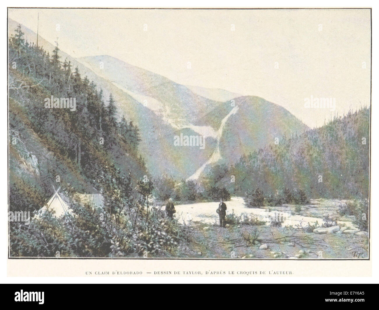 An 1899 drawing by Boillot depicting the myth of Eldorado, with an ...
