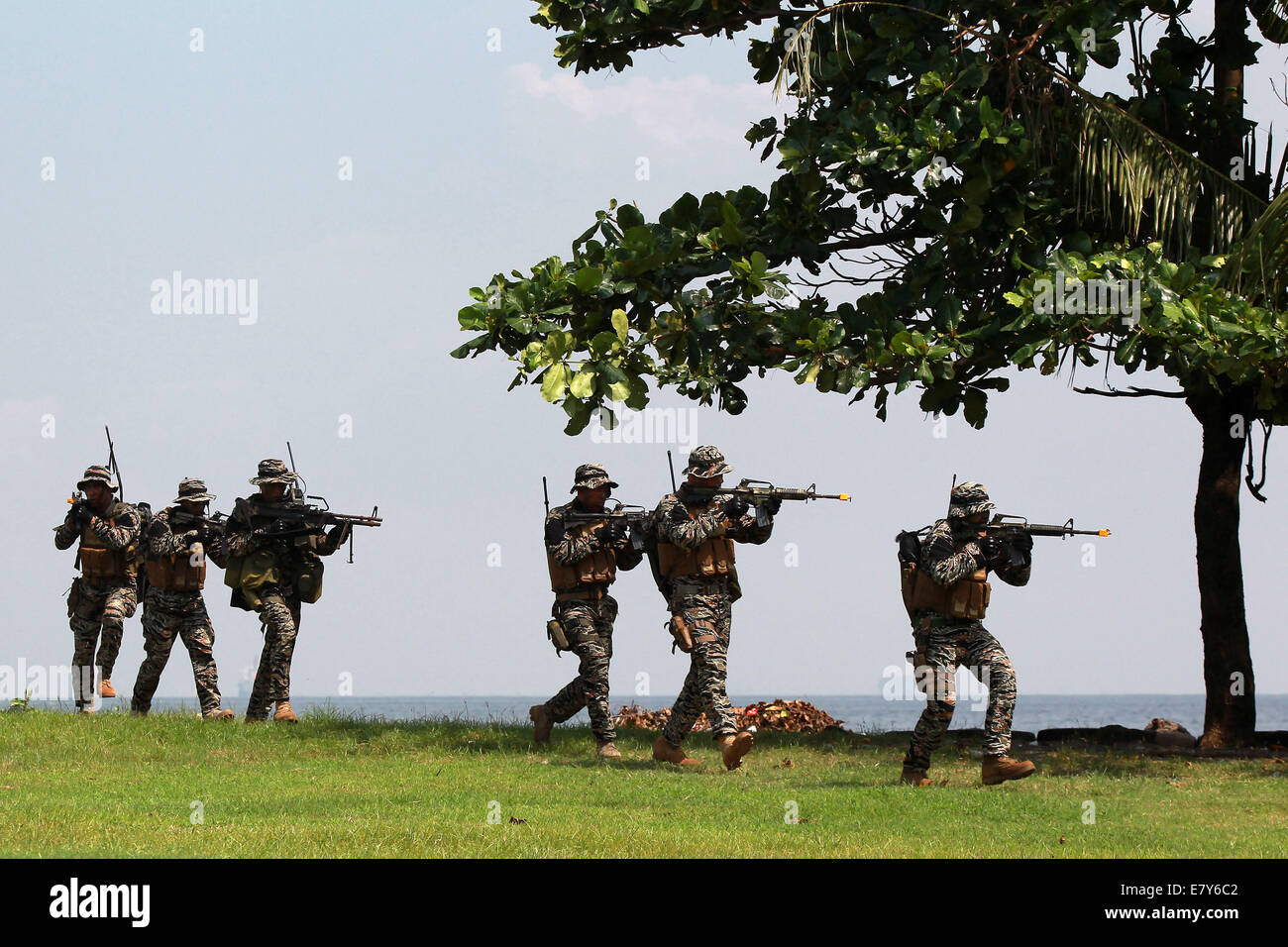 Cavite Province, Philippines. 26th Sep, 2014. New recruits of ...