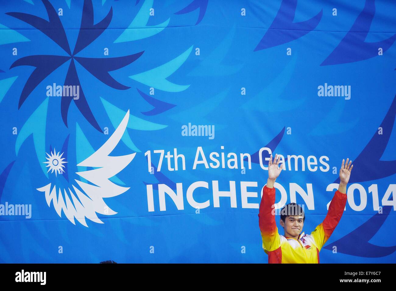 Incheon, South Korea. 26th Sep, 2014. Sun Yang of China poses on the ...