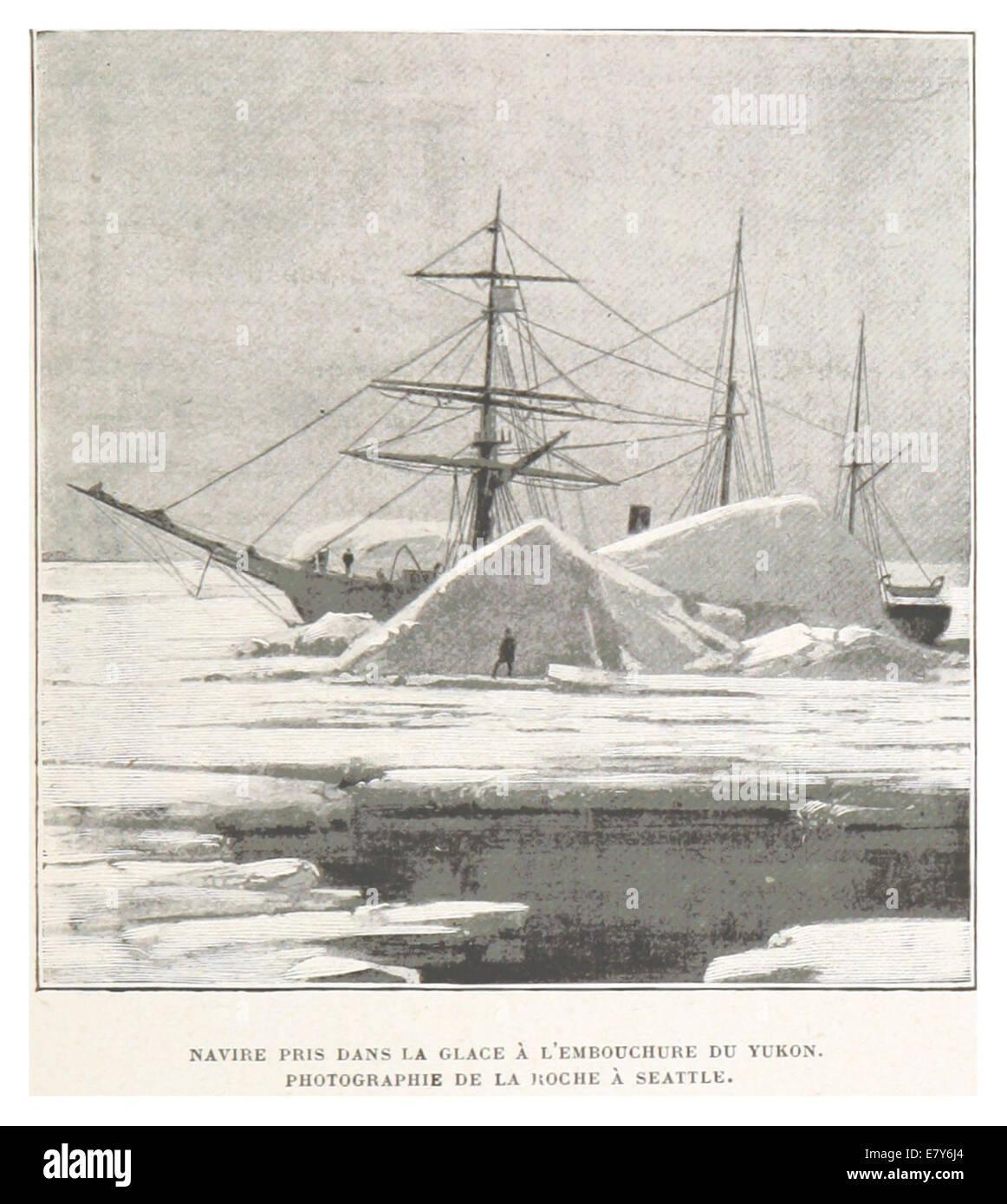 This 1899 photograph by Boillot captures a ship trapped in ice at the ... This 1899 photograph by Boillot captures a ship trapped in ice at the ...