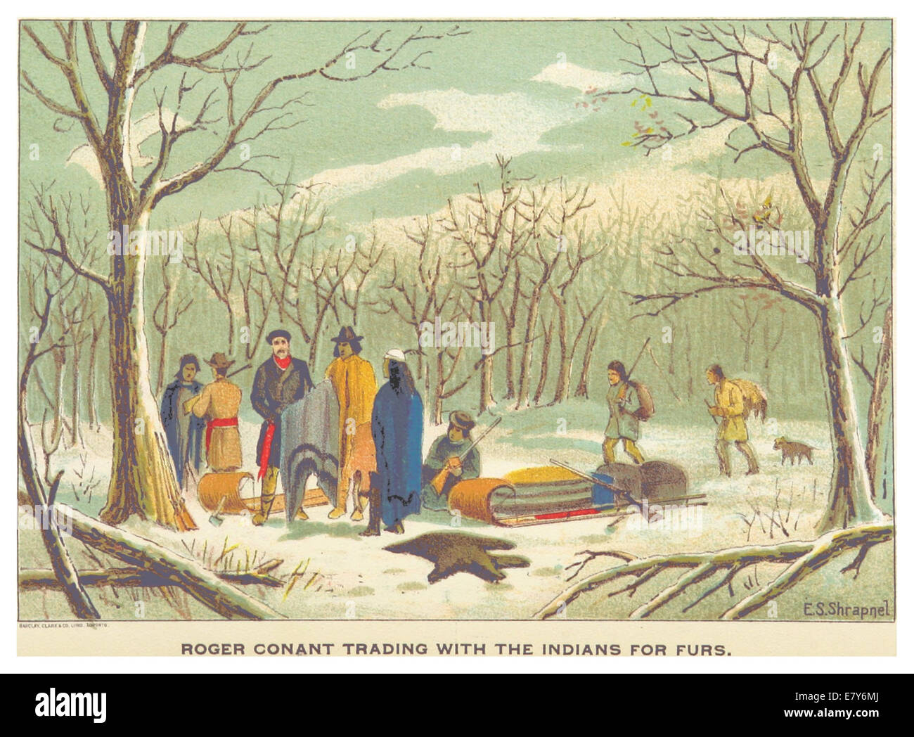 An 1898 illustration by Conant depicting an Indian trading scene ...