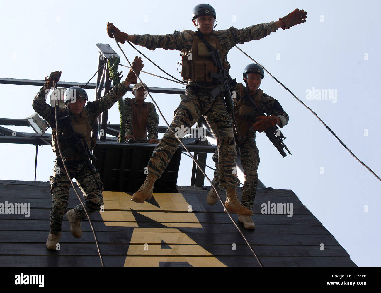 Cavite Province, Philippines. 26th Sep, 2014. New recruits of ...