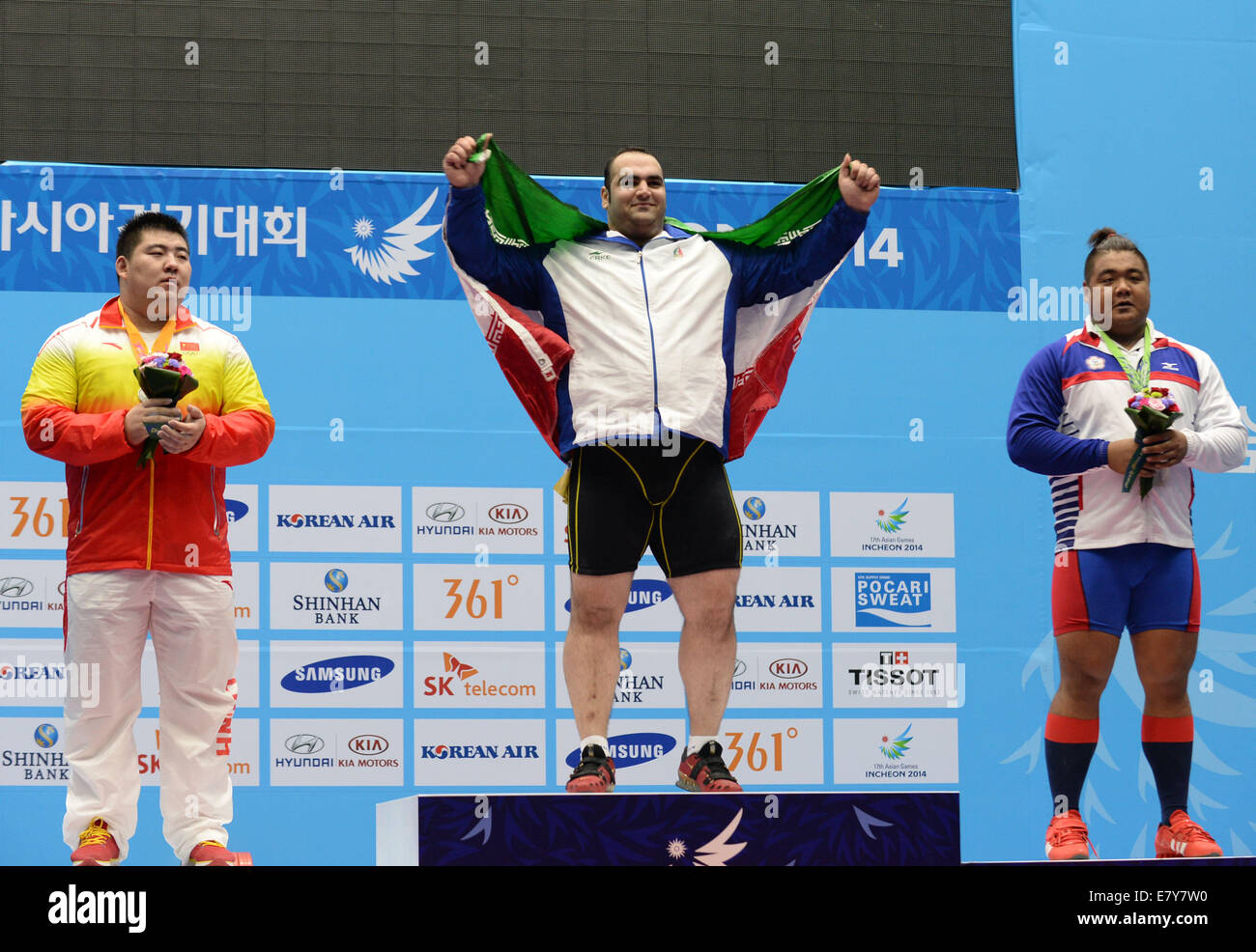 Incheon, South Korea. 26th Sep, 2014. Gold medalist Salimikordasiabi ...