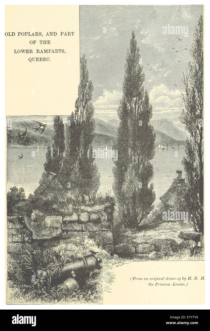 An 1881 map illustration featuring Quebec, Canada, highlighting the ...
