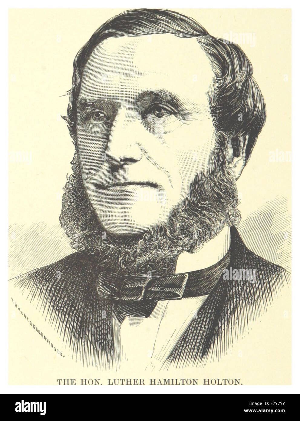 This 1881 illustration from Dent’s work depicts Luther Hamilton Holton ...