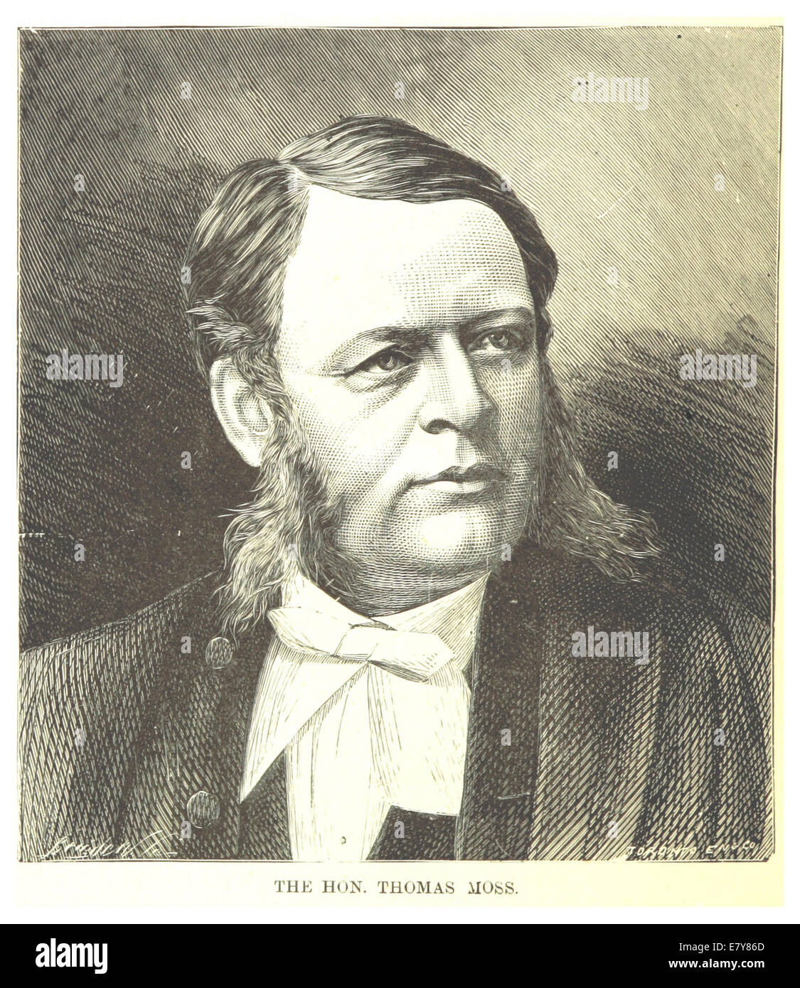 An 1881 illustration by Dent, depicting Thomas Moss, a historical ...