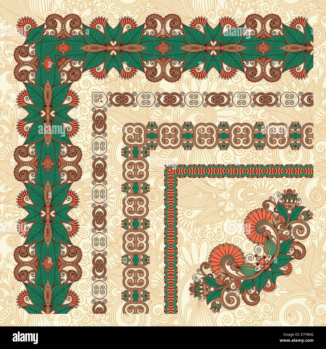floral vintage frame design Stock Photo - Alamy