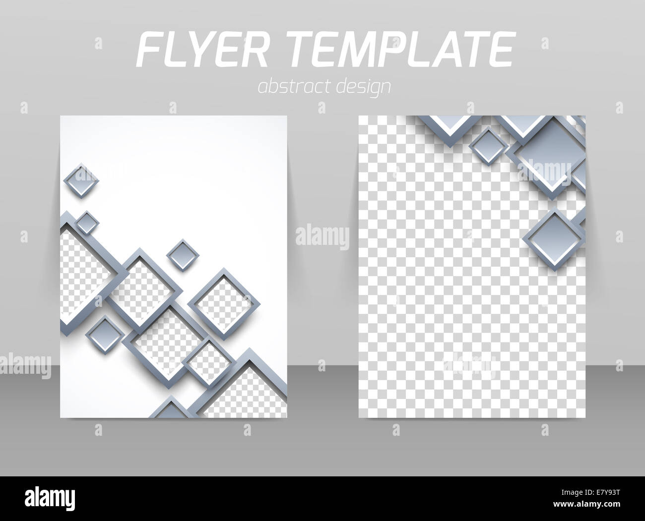 Flyer back and front design template Stock Photo - Alamy