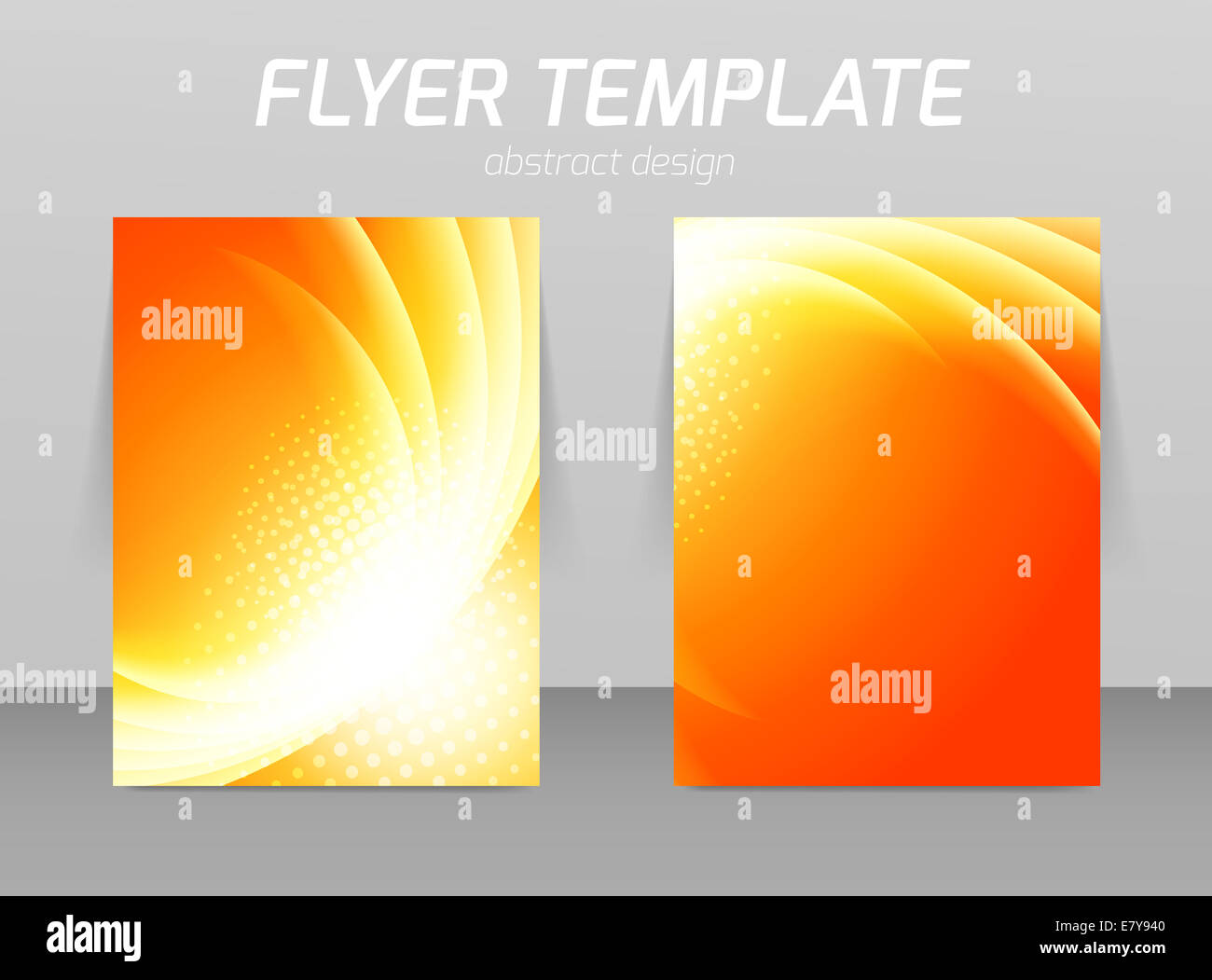 Flyer back and front design template Stock Photo - Alamy