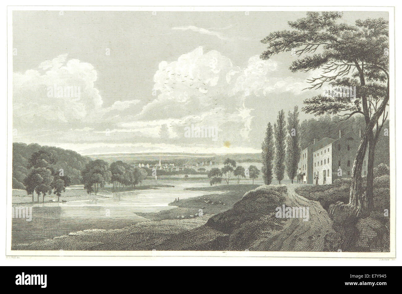 An 1834 illustration from *Hinton*, page 1.146, depicting Schenectady ...
