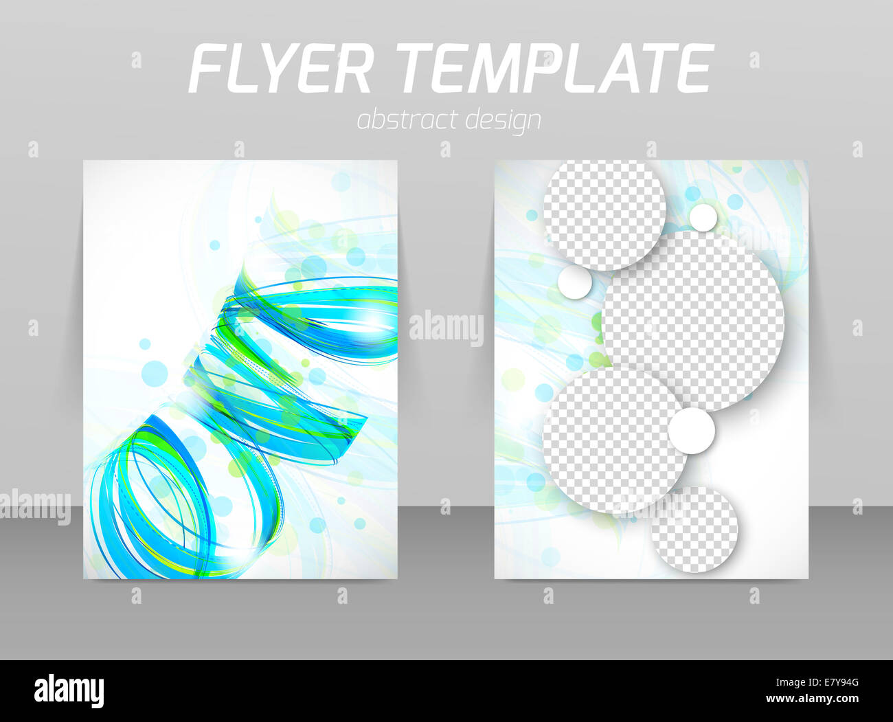Flyer back and front design template Stock Photo - Alamy
