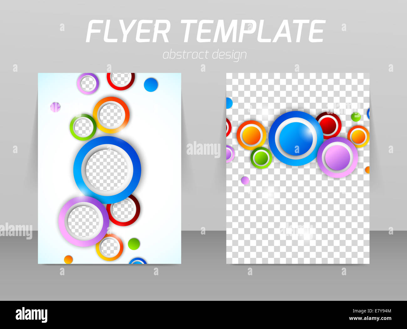 Flyer back and front design template Stock Photo - Alamy