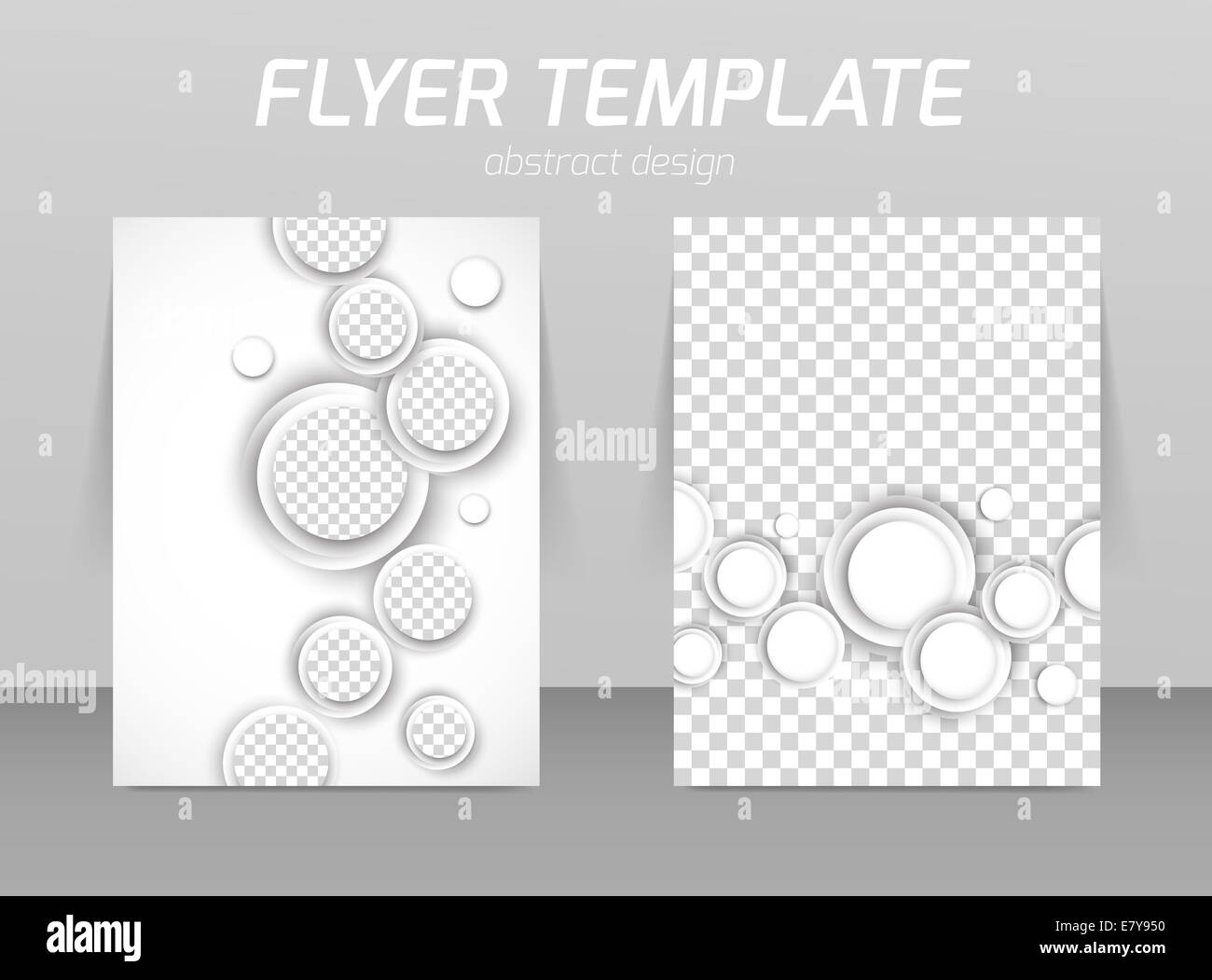 Flyer back and front design template Stock Photo - Alamy