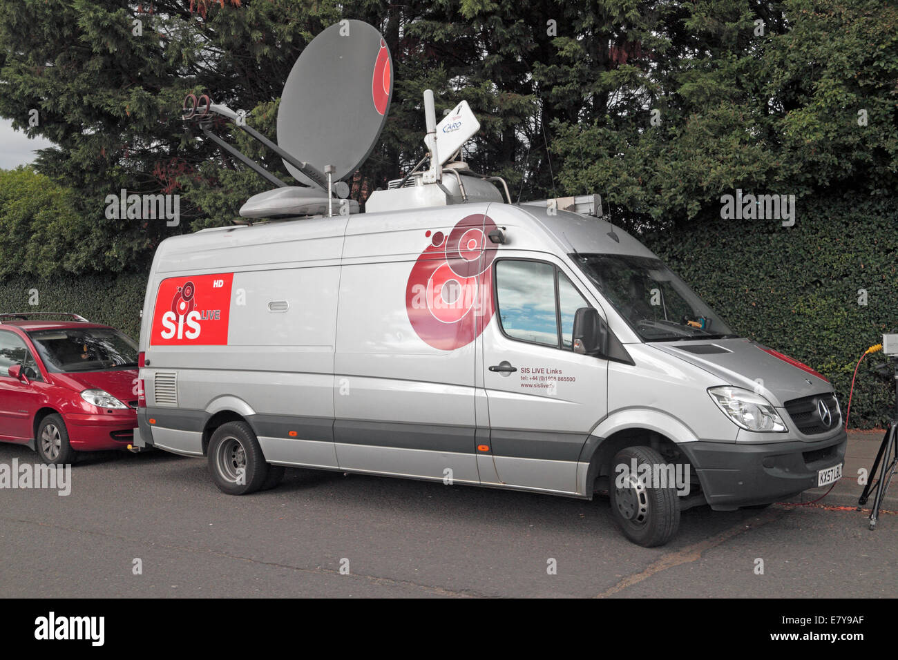 A SIS television satellite truck (for live television transmission form ...