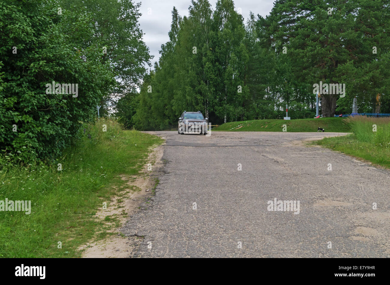 Village asphalt road Stock Photo - Alamy