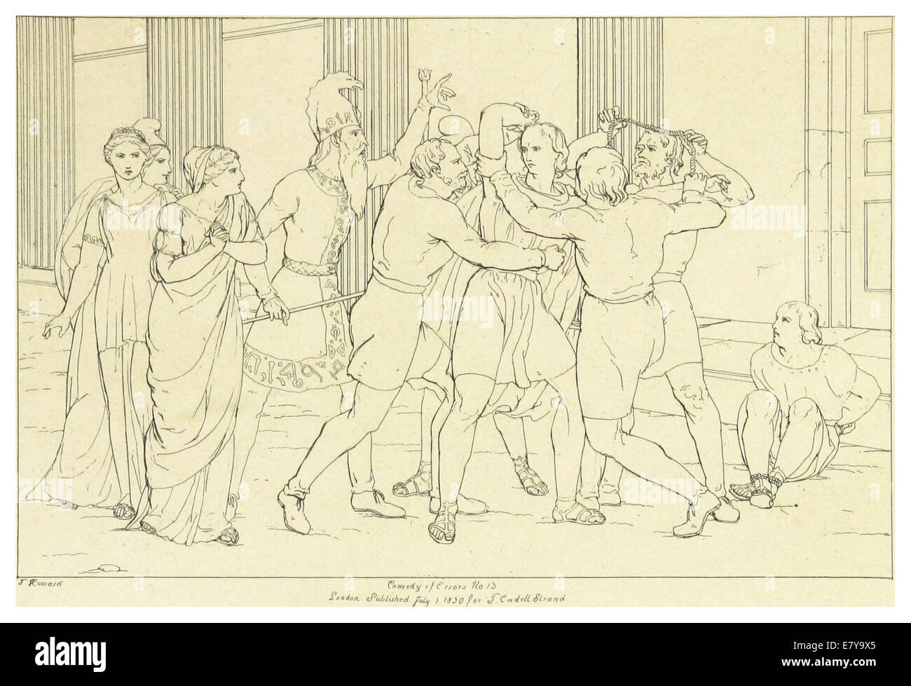 This 1828-1833 illustration by Howard depicts a scene from *The Comedy ...