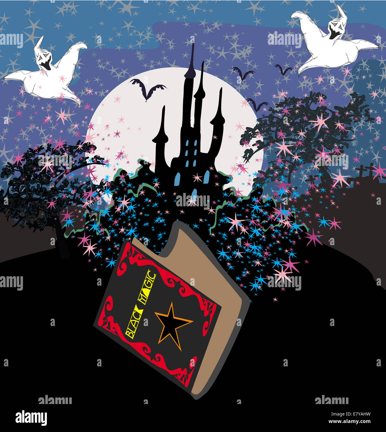 Black Magic Book Stock Photo - Alamy