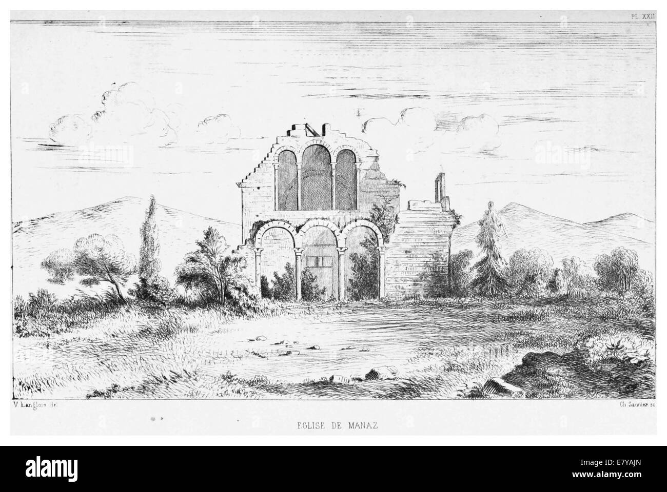 LANGLOIS(1861) p421 - EGLESIE DE MANAZ Stock Photo - Alamy