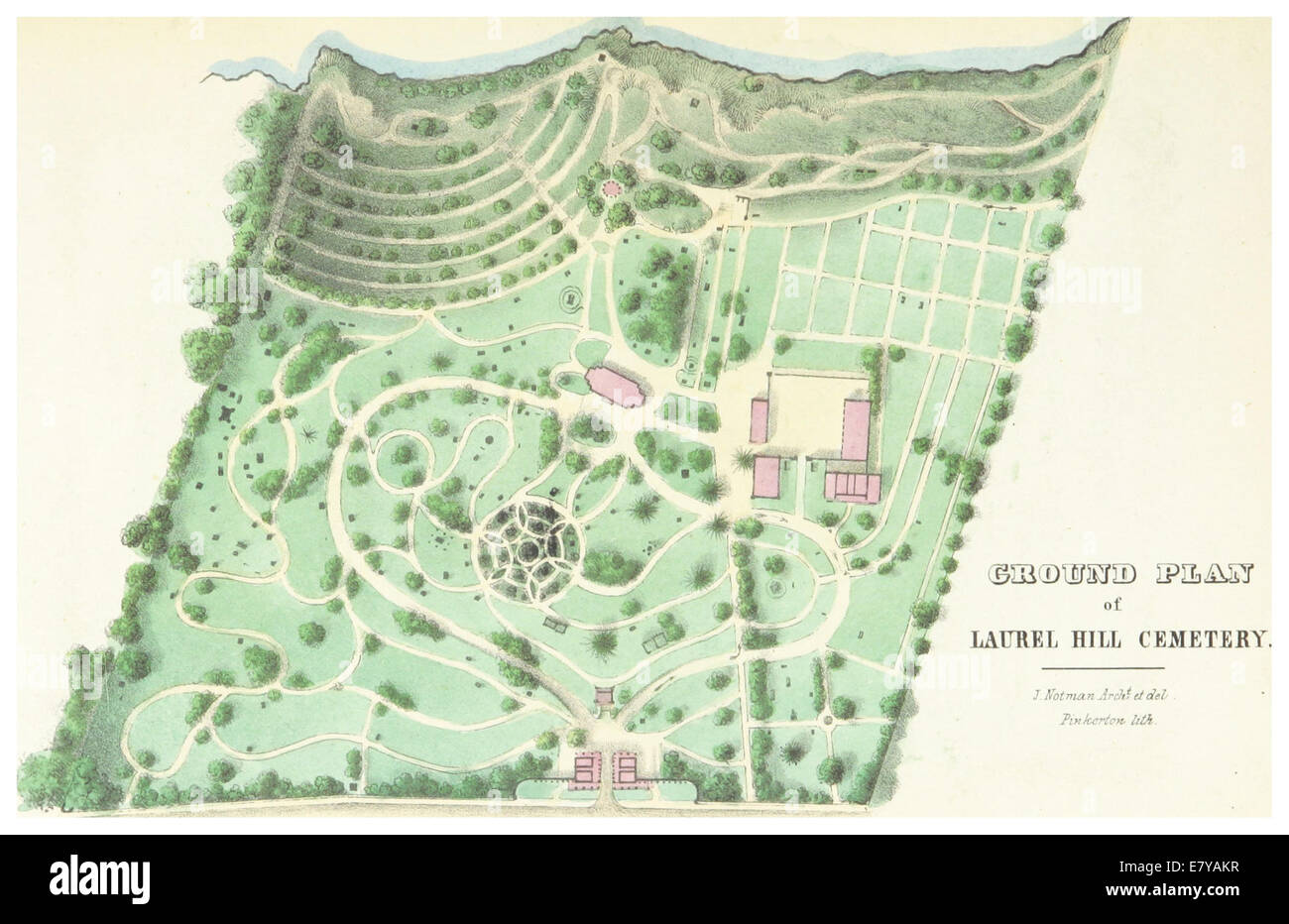 This 1844 ground plan by LHC illustrates the layout of a particular ...