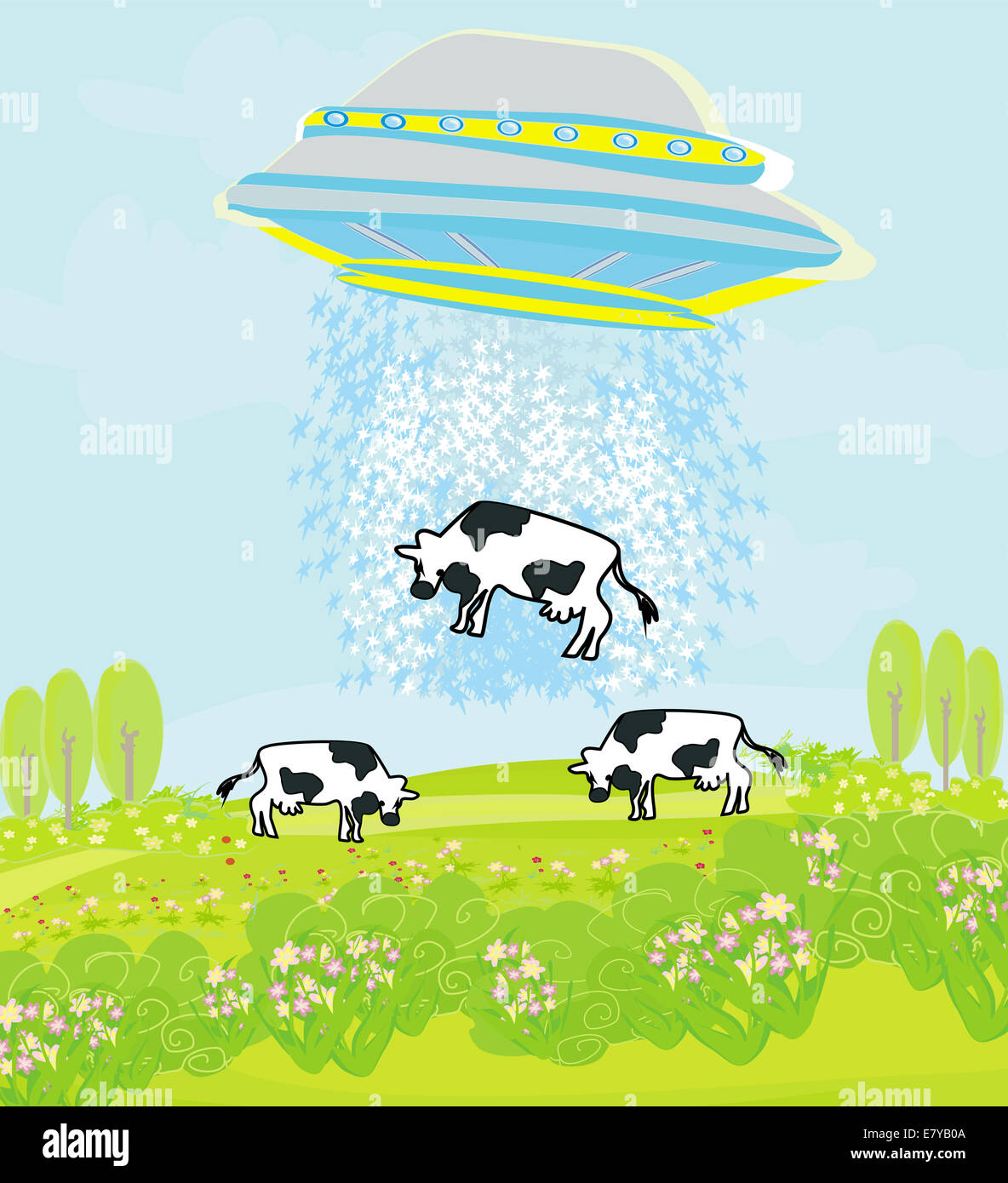 Ufo Abducting Cow