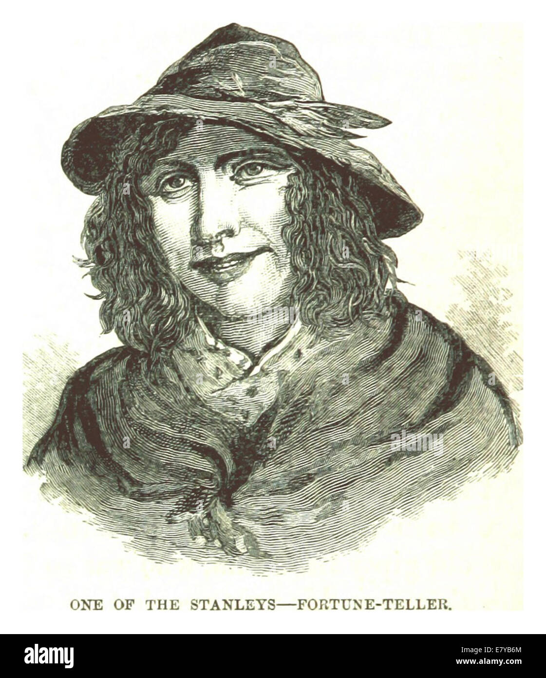 A sketch or illustration from 1885 depicting a fortune teller from 'One ...