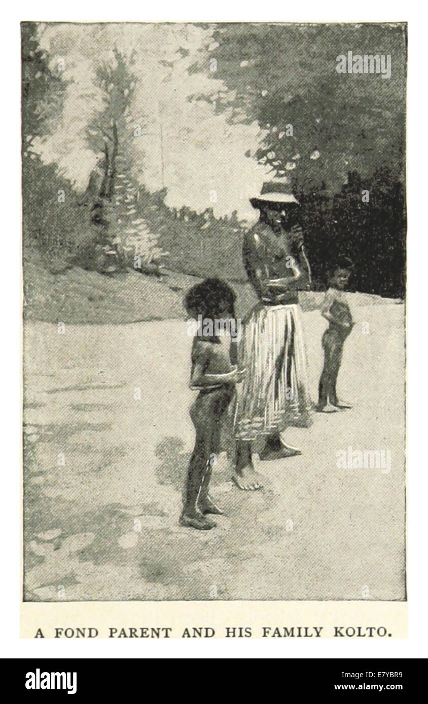 PENNELL(1893) p147 - A FOND PAREND AND HIS FAMILY KOLTO Stock Photo - Alamy