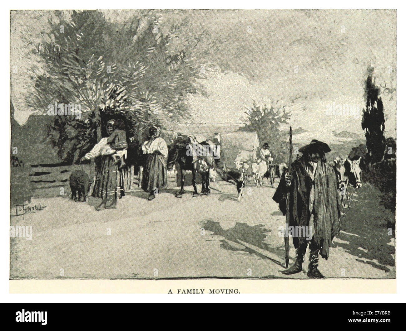 This 1893 illustration by Pennell captures a family in the midst of ...