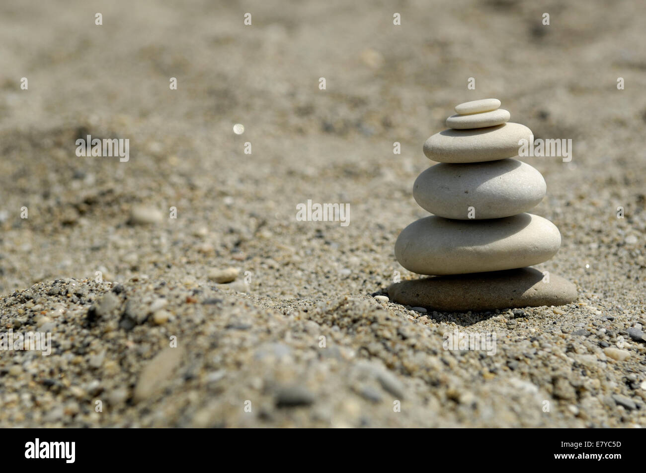 Stones in the sand Stock Photo - Alamy