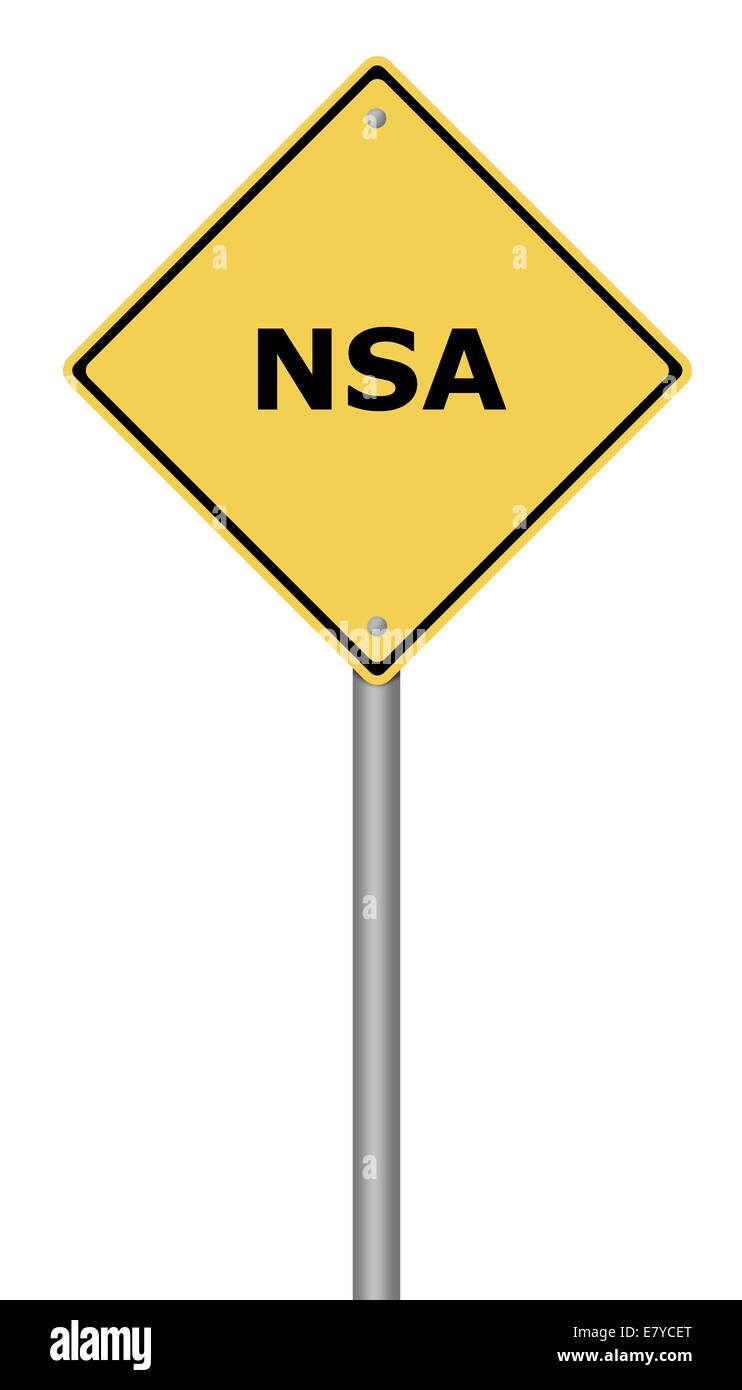 Warning Sign NSA Stock Photo - Alamy