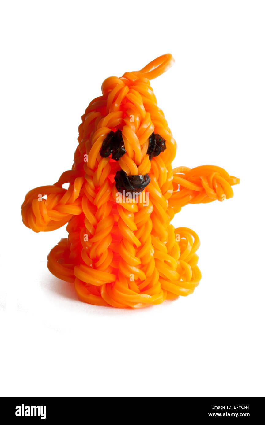 Halloween rubber bands happy ghosts orange Stock Photo - Alamy