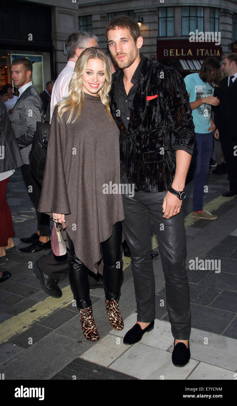 London, UK. Kimberly Wyatt and husband Max Rogers at Lord of the Dance ...