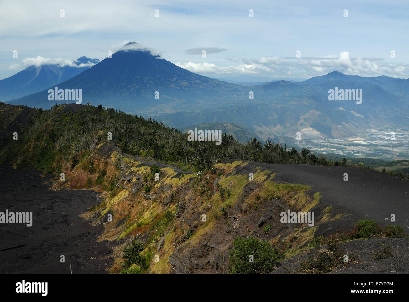 Lava Flow and the Volcanoes Stock Photo - Alamy