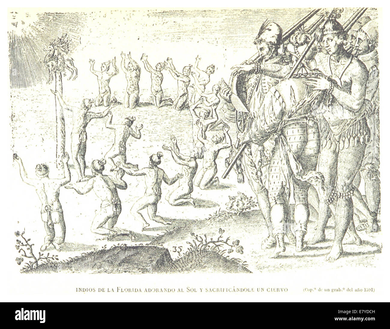 An 1893 illustration by Ruidiaz of the Indigenous people of Florida ...