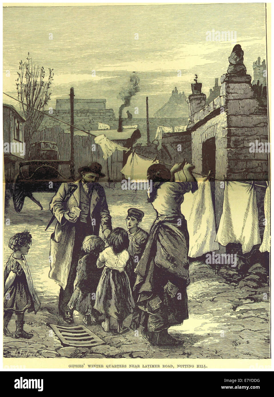This 1880 illustration by Smith shows the winter quarters of gypsies in ...