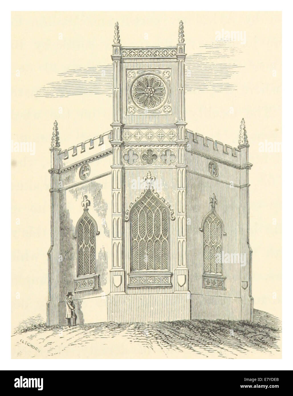 This 1851 sketch by Smyth depicts Hartwell Church, viewed from the east ...