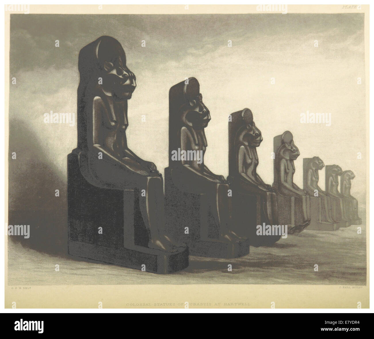 SMYTH(1851) 1.244 (P IX) The colossal Statues of Bubastis Stock Photo ...