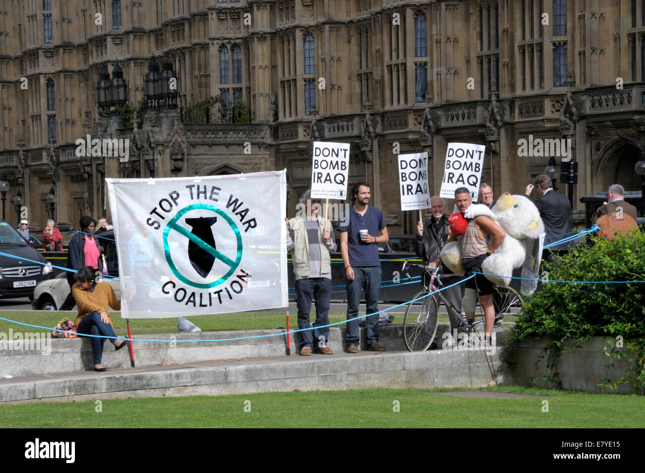 London, UK. 26th Sep, 2014. A small protest by the Stop The War ...